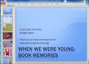 When we were young: A book memories project | Literacy Beat