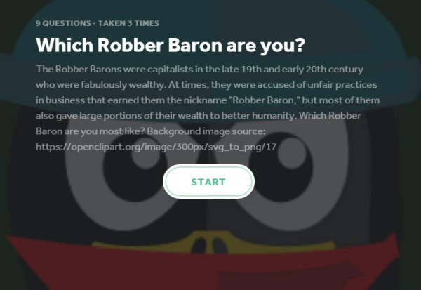 Which Robber Baron Are You? Quizzes to Inspire Writing | Literacy Beat